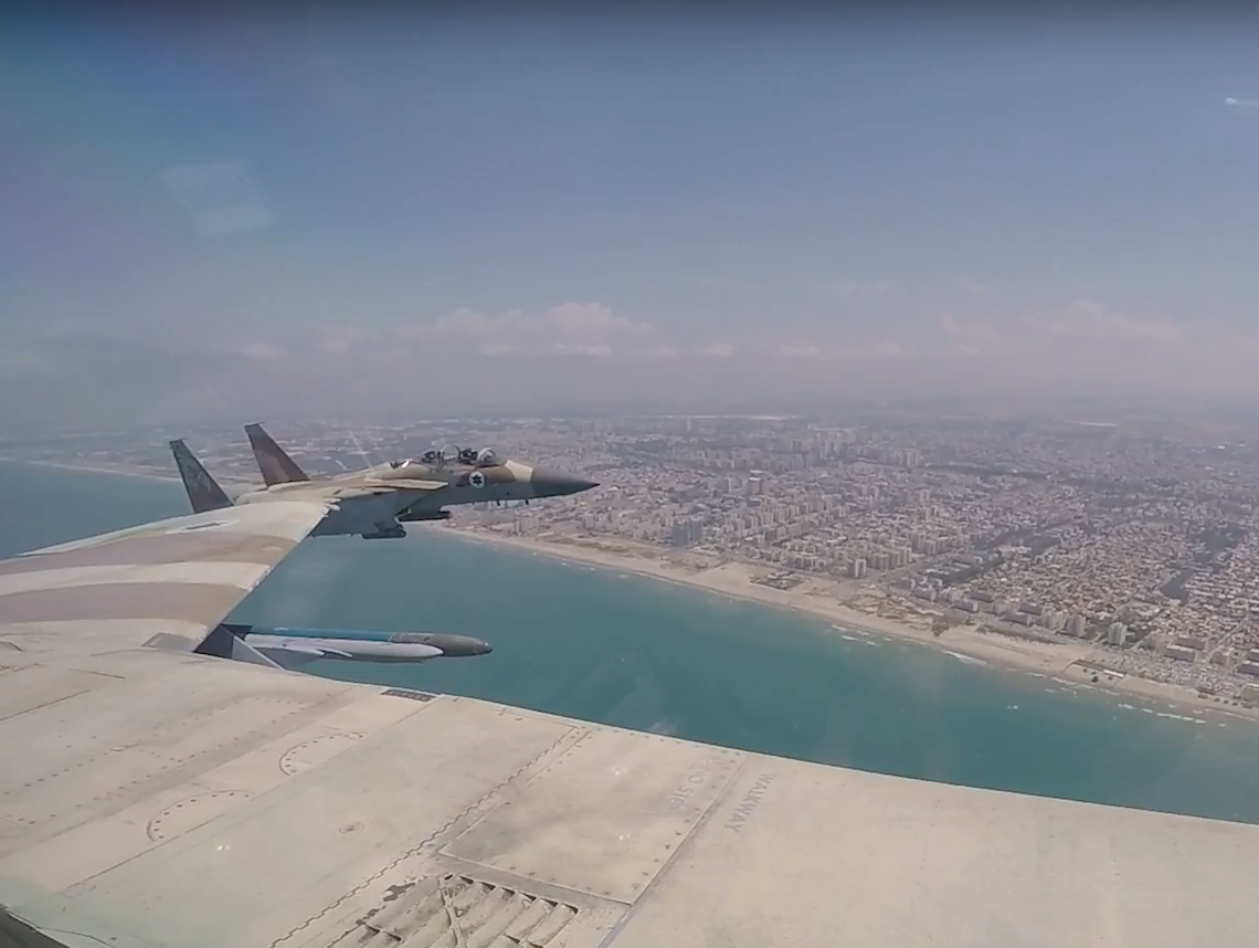 Fighter jets capture stunning footage of Israel at 69