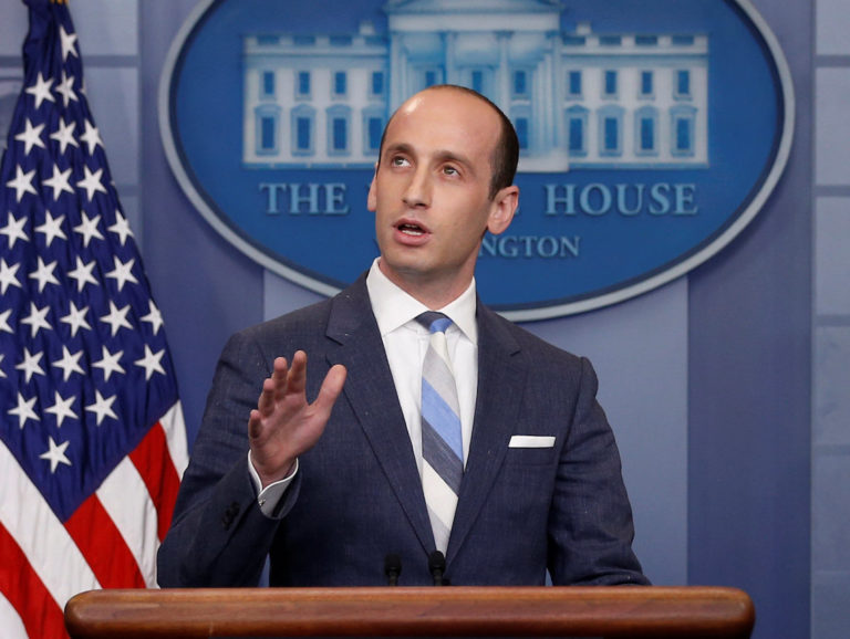 White House aide Stephen Miller doesn’t think the Statue of Liberty has ...