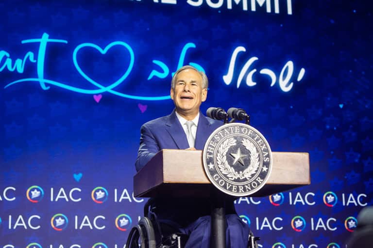 Abbott Highlights Similarities Between Texas, Israel at IAC