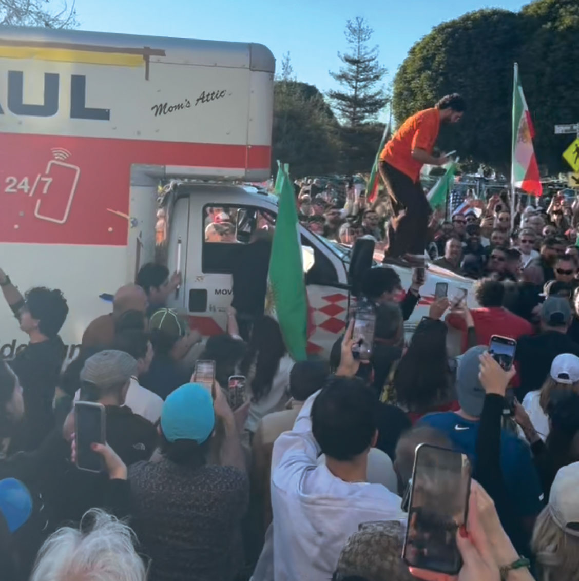 U-Haul Truck Drives Through Free Iran March in Westwood; Driver Charged ...